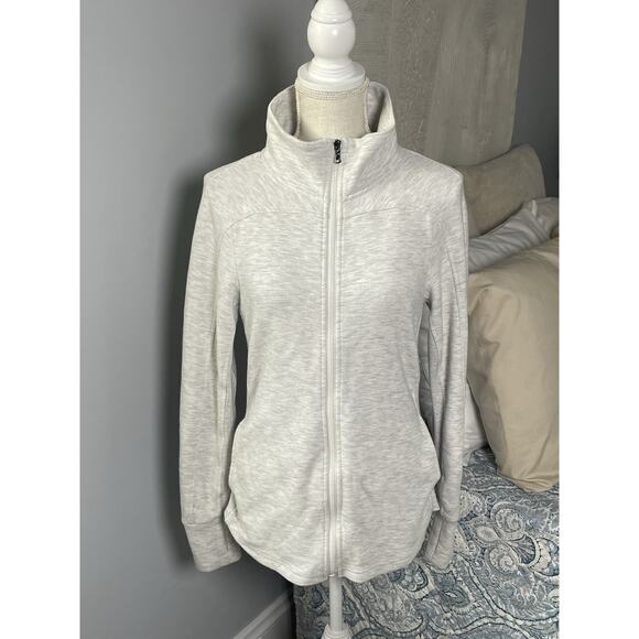 Varley | Tops | Varley Full Zip Funnel Neck Jacket Womens S Gray ...